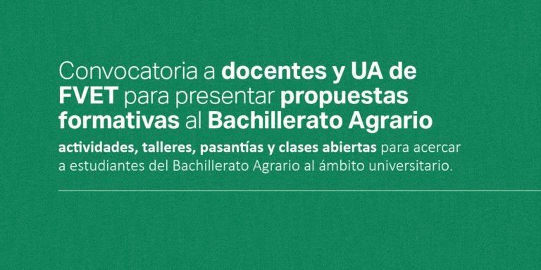 Convocatoria a Docentes y Unidades Académicas de FVET para presentar ...
