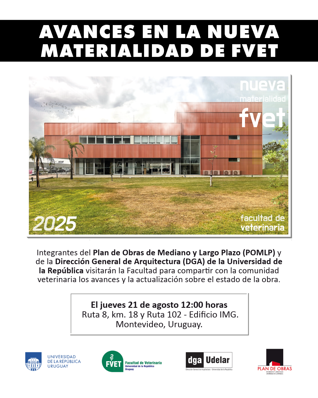 Evento: avances en la nueva materialidad de FVET : Facultad de Veterinaria