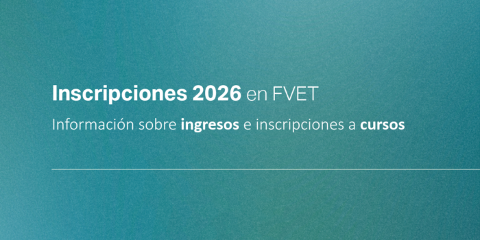 Inscripciones a la carrera y a los cursos en FVET : Facultad de Veterinaria